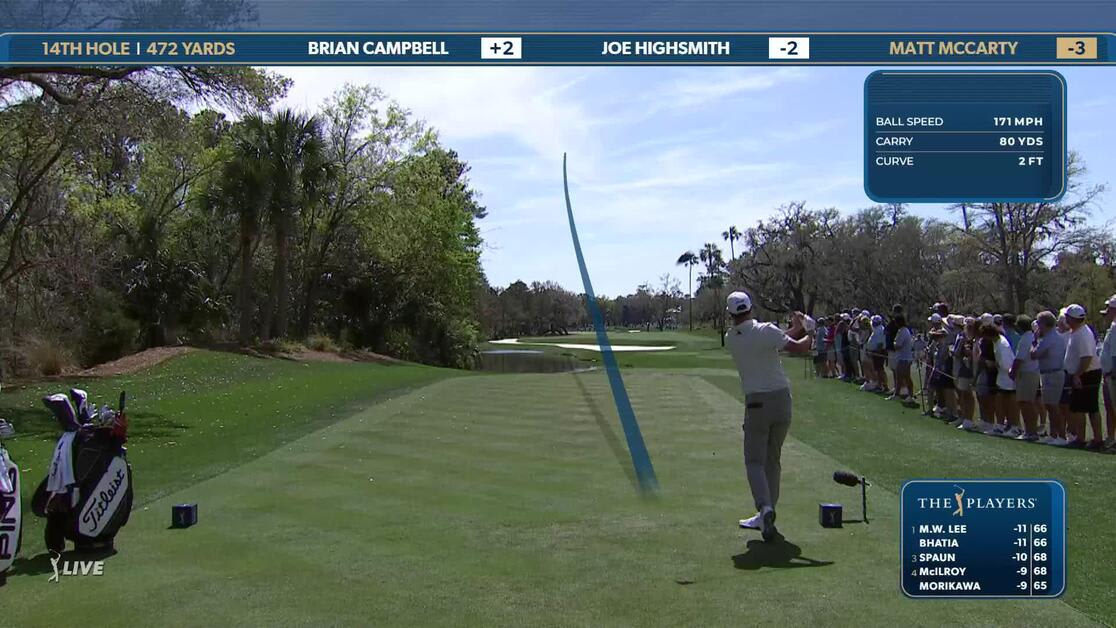 Matt McCarty | Round 2 | 14th hole | Shot 1 | 2025 THE PLAYERS