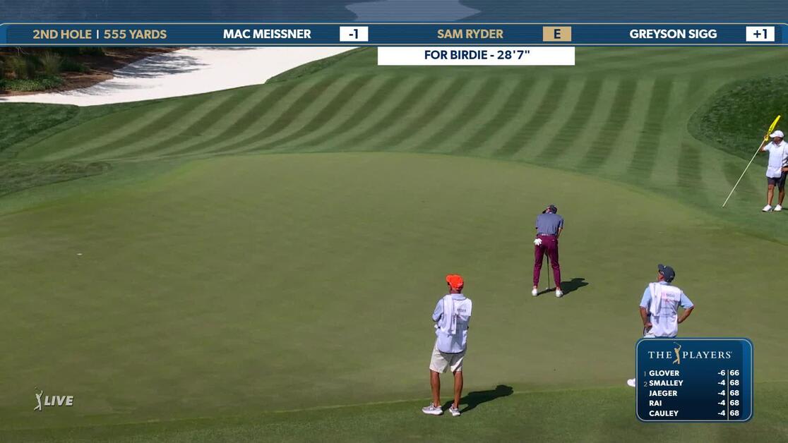 Sam Ryder | Round 1 | 2nd hole | Shot 5 | 2025 THE PLAYERS