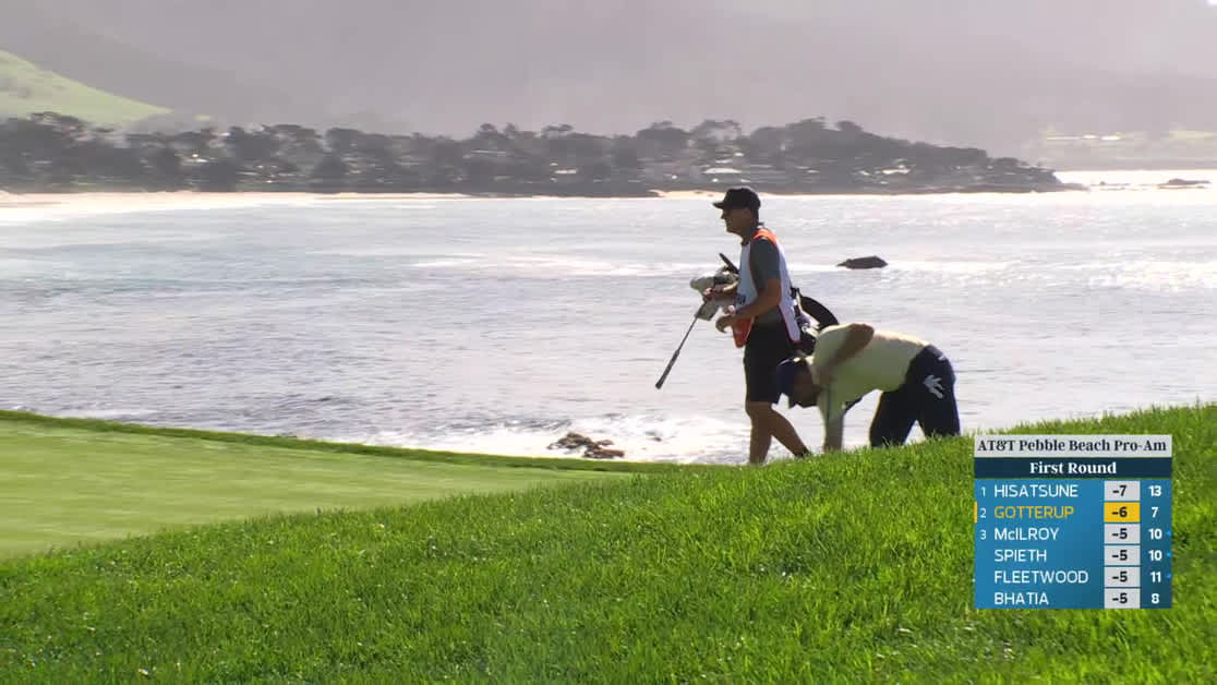 Chris Gotterup | Round 1 | 8th hole | Shot 3 | 2026 AT&T Pebble Beach