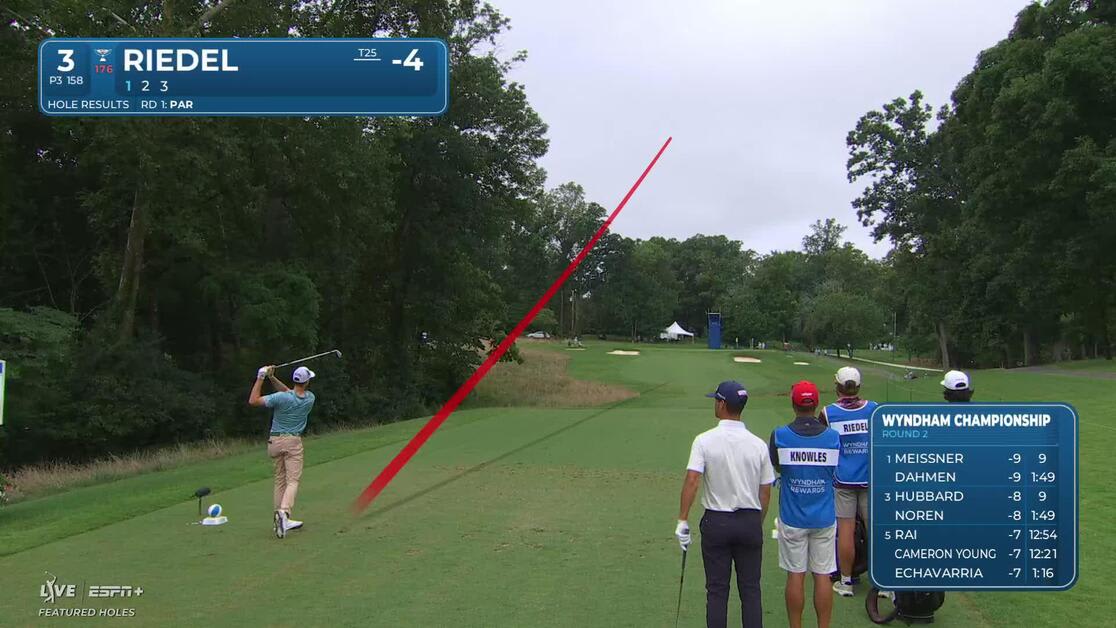 Matthew Riedel | Round 2 | 3rd hole | Shot 1 | 2025 Wyndham