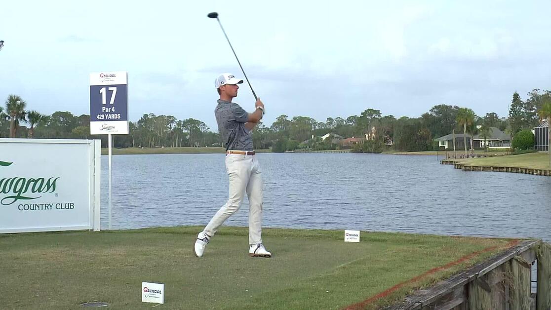 Matthew Riedel | Round 3 | 17th hole | Shot 1 | 2024 PGA TOUR Q-School