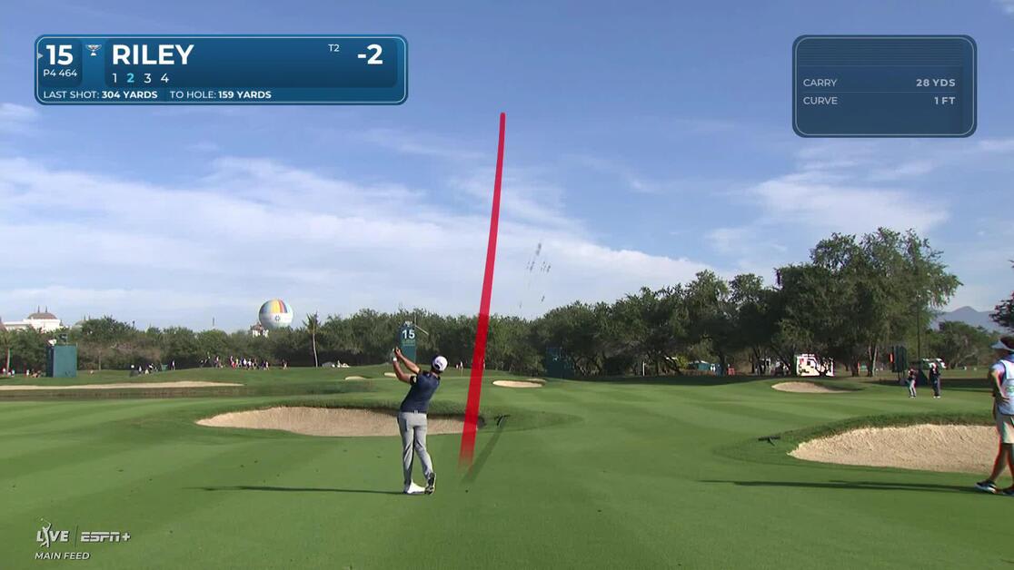 Davis Riley | Round 1 | 15th hole | Shot 2 | 2025 Mexico Open