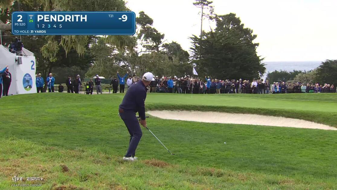 Taylor Pendrith | Round 4 | 2nd hole | Shot 3 | 2025 AT&T Pebble Beach