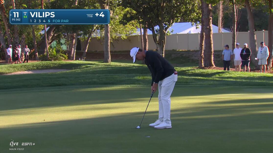 Karl Vilips | Round 2 | 11th hole | Shot 5 | 2025 Valspar