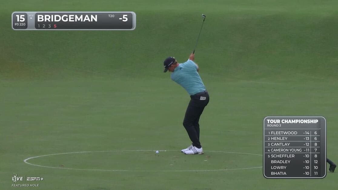 Jacob Bridgeman | Round 3 | 15th hole | Shot 5 | 2025 TOUR Championship