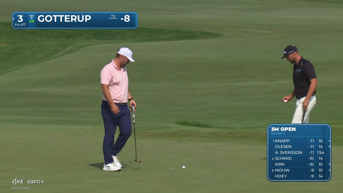 Chris Gotterup | Round 2 | 3rd hole | Shot 4 | 2025 3M Open