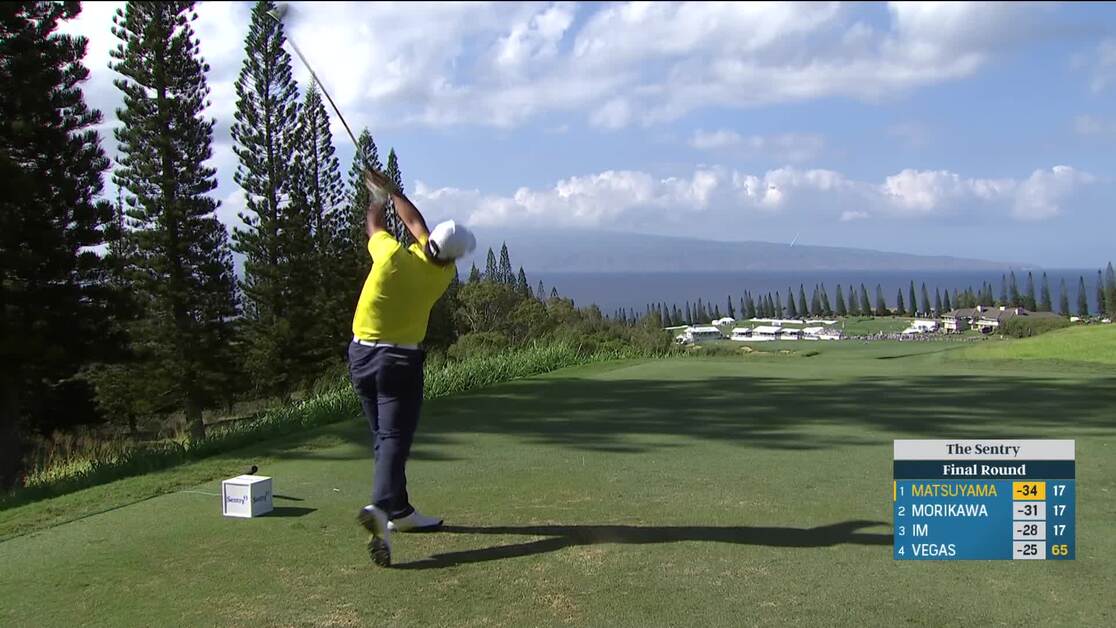 Hideki Matsuyama | Round 4 | 18th hole | Shot 1 | 2025 The Sentry