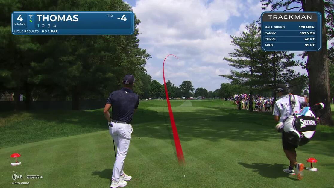 Justin Thomas | Round 2 | 4th hole | Shot 1 | 2025 Travelers