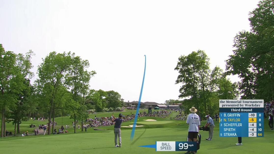Nick Taylor | Round 3 | 9th hole | Shot 2 | 2025 the Memorial