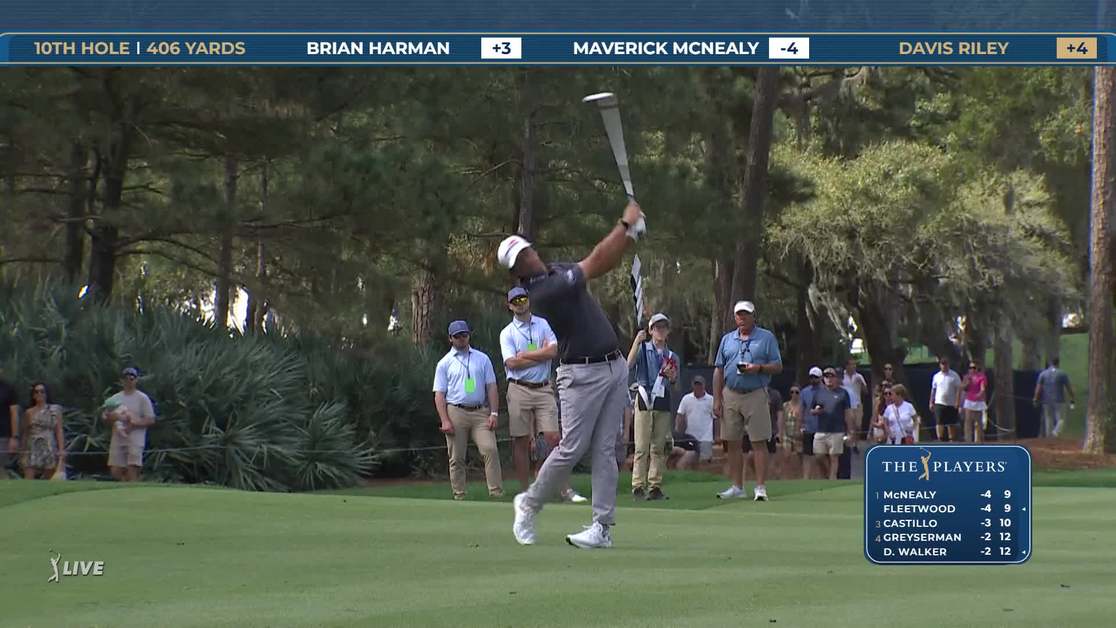 Davis Riley | Round 1 | 10th hole | Shot 2 | 2026 THE PLAYERS