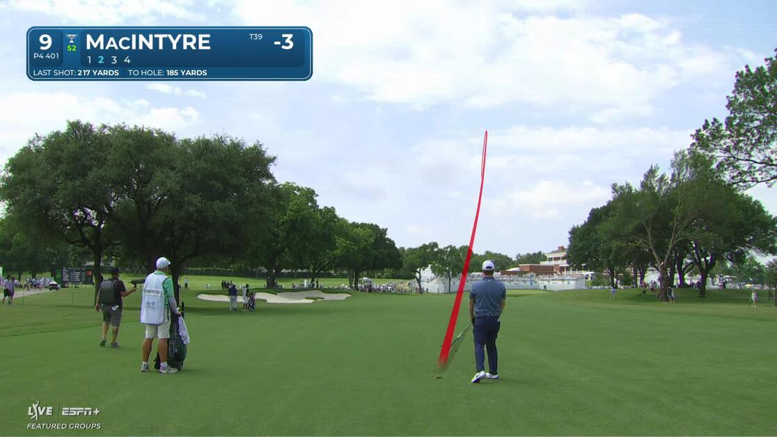 Robert MacIntyre | Round 3 | 9th hole | Shot 2 | 2025 Charles Schwab