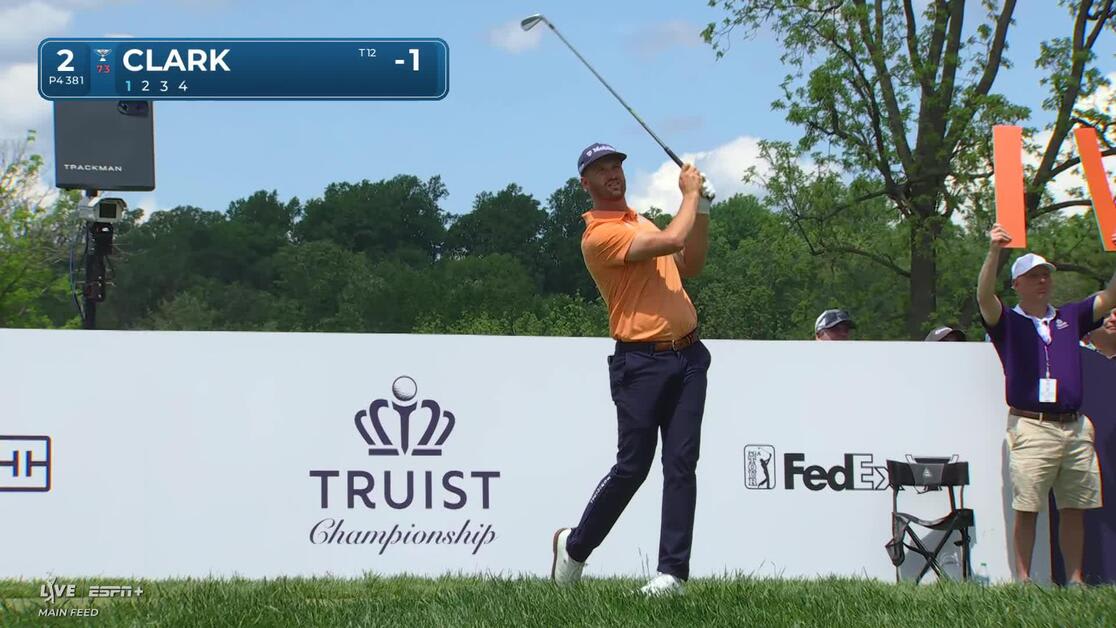 Wyndham Clark | Round 1 | 2nd hole | Shot 1 | 2025 Truist Championship