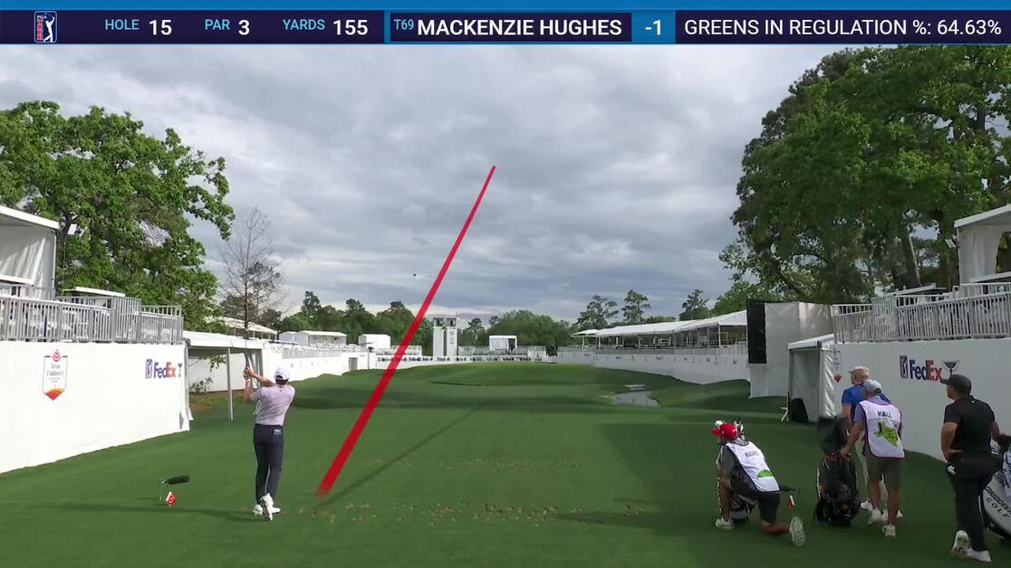 Mackenzie Hughes | Round 2 | 15th hole | Shot 1 | 2025 Houston Open