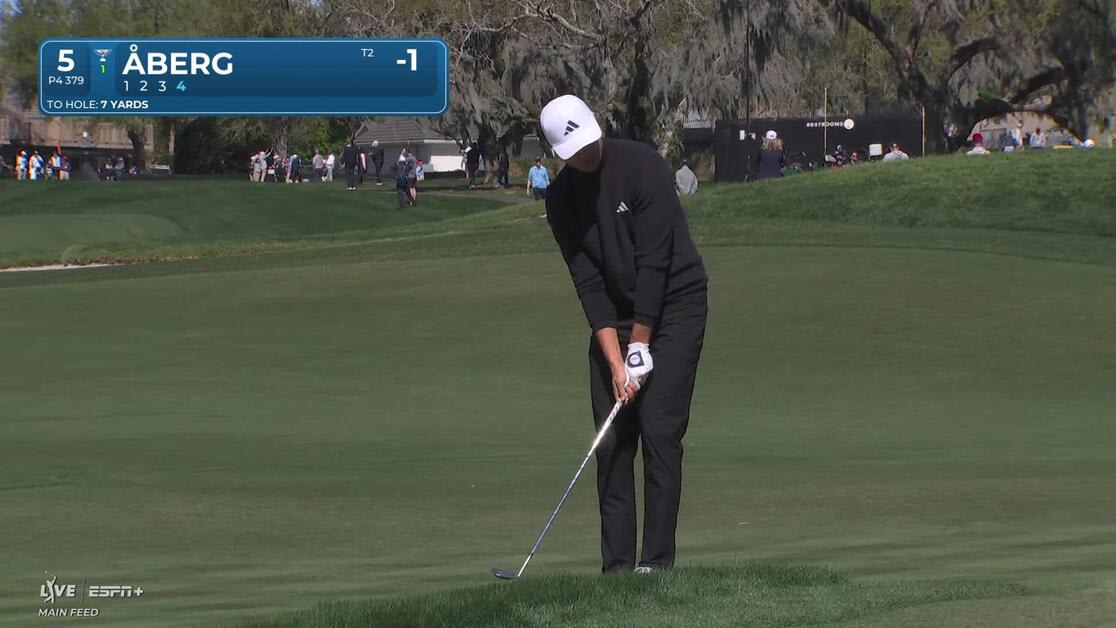 Ludvig Åberg | Round 1 | 5th hole | Shot 4 | 2025 Arnold Palmer