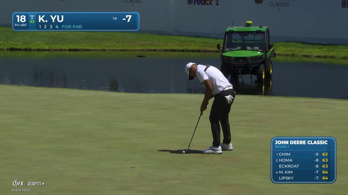 Kevin Yu | Round 1 | 18th hole | Shot 5 | 2025 John Deere