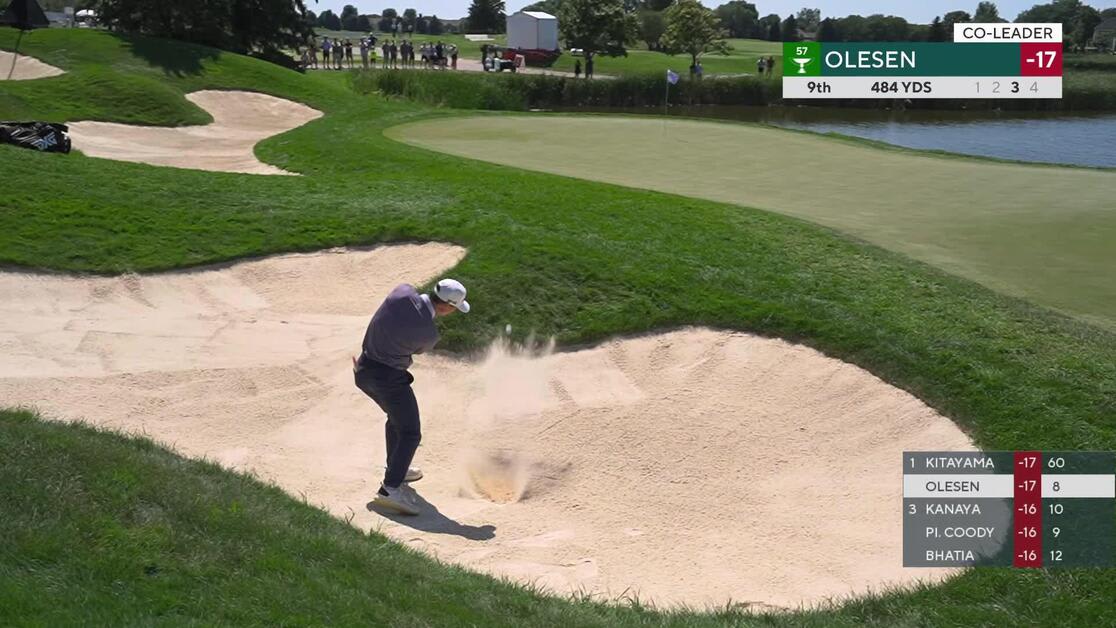 Thorbjørn Olesen | Round 3 | 9th hole | Shot 3 | 2025 3M Open