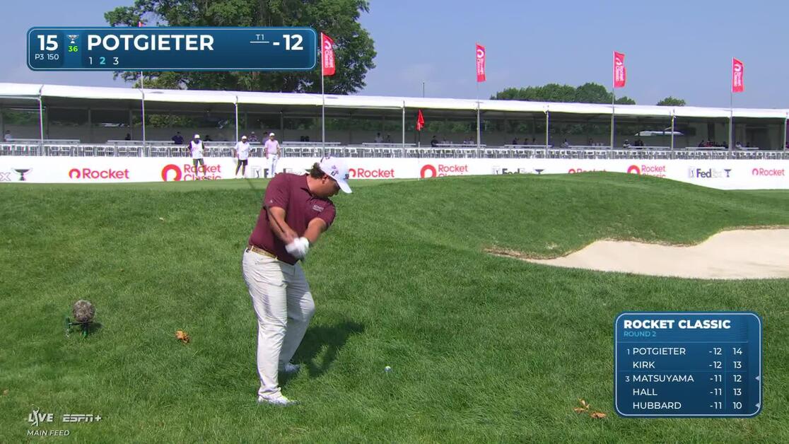 Aldrich Potgieter | Round 2 | 15th hole | Shot 2 | 2025 Rocket Classic