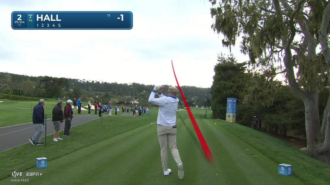 Harry Hall | Round 1 | 2nd hole | Shot 1 | 2025 AT&T Pebble Beach