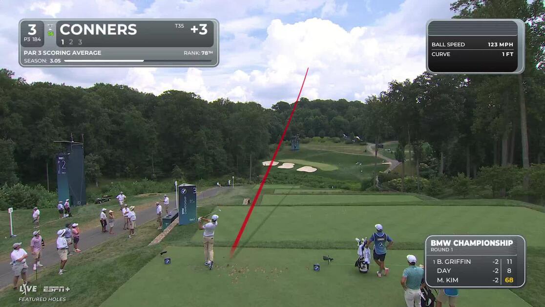 Corey Conners | Round 1 | 3rd hole | Shot 1 | 2025 BMW Championship