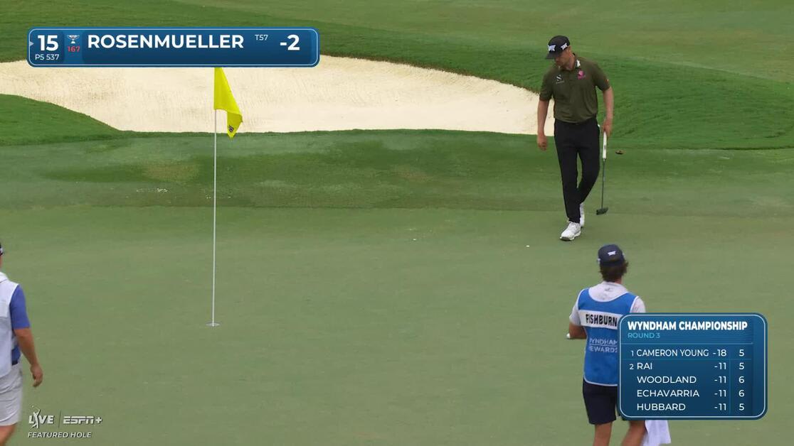 Thomas Rosenmueller | Round 3 | 15th hole | Shot 3 | 2025 Wyndham