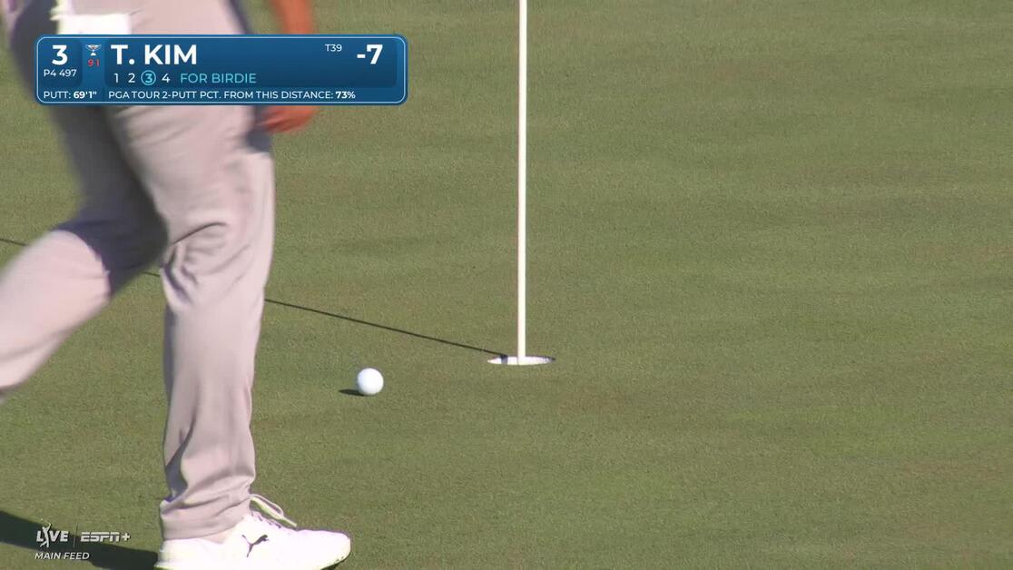 Tom Kim | Round 3 | 3rd hole | Shot 3 | 2025 3M Open