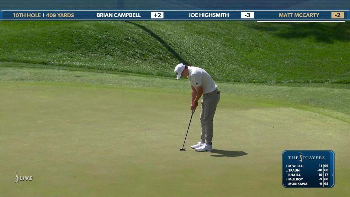 Matt McCarty | Round 2 | 10th hole | Shot 4 | 2025 THE PLAYERS