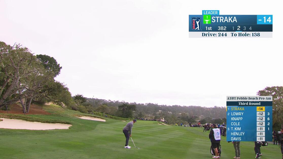 Sepp Straka | Round 3 | 1st hole | Shot 2 | 2025 AT&T Pebble Beach