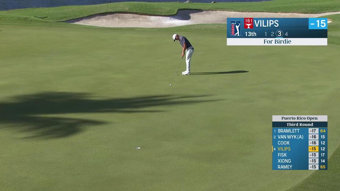 Karl Vilips | Round 3 | 13th hole | Shot 4 | 2025 Puerto Rico