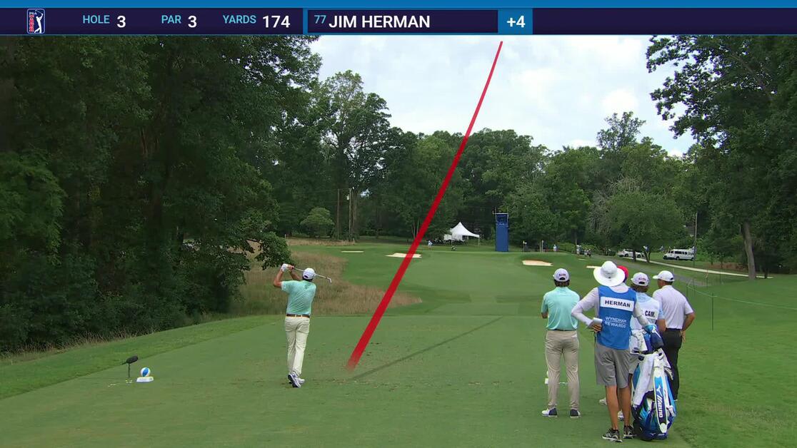 Jim Herman | Round 1 | 3rd hole | Shot 1 | 2025 Wyndham