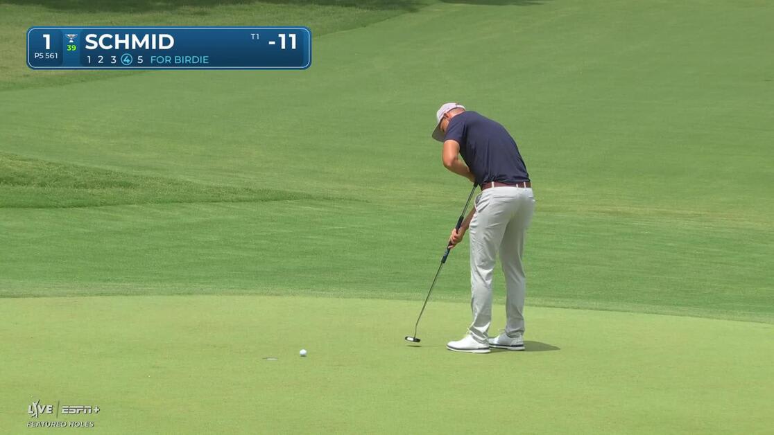 Matti Schmid | Round 4 | 1st hole | Shot 4 | 2025 Charles Schwab