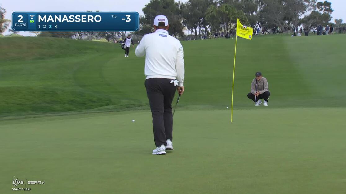 Matteo Manassero | Round 4 | 2nd hole | Shot 3 | 2025 Farmers