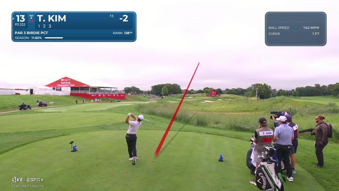 Tom Kim | Round 1 | 13th hole | Shot 1 | 2025 3M Open