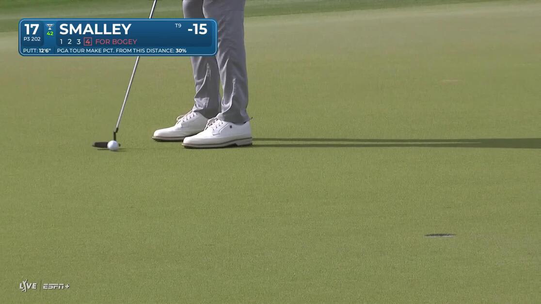 Alex Smalley | Round 4 | 17th hole | Shot 5 | 2025 Mexico Open