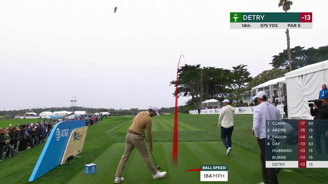 Thomas Detry | 2024 AT&T Pebble Beach | Round 3 | 14th hole | Shot 1