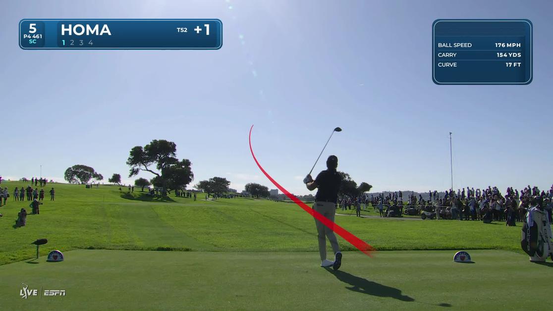 Max Homa | Round 1 | 5th hole | Shot 1 | 2026 Farmers