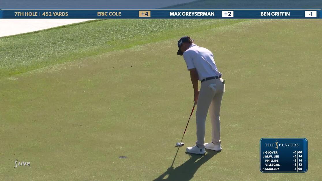 Eric Cole | Round 1 | 7th hole | Shot 4 | 2025 THE PLAYERS