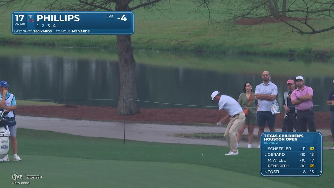 Chandler Phillips | Round 2 | 17th hole | Shot 2 | 2025 Houston Open