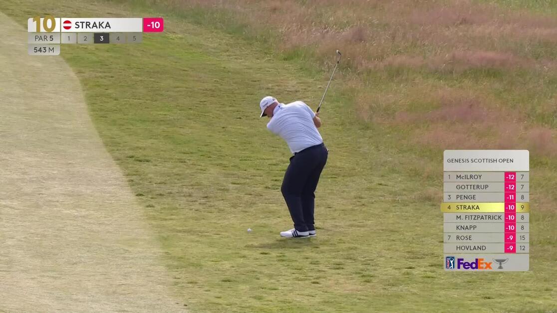 Sepp Straka | Round 4 | 10th hole | Shot 3 | 2025 Genesis Scottish Open
