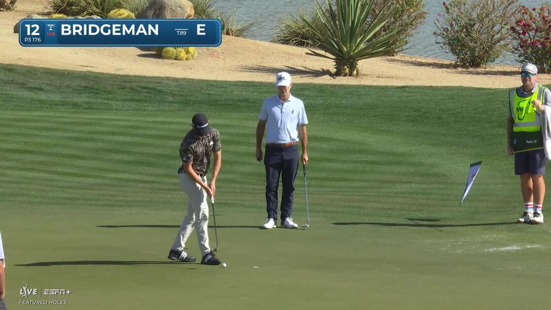 Jacob Bridgeman | Round 2 | 12th hole | Shot 4 | 2025 WM Phoenix Open
