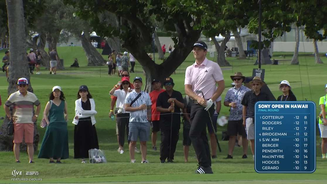 Jacob Bridgeman | Round 4 | 13th hole | Shot 3 | 2026 Sony Open