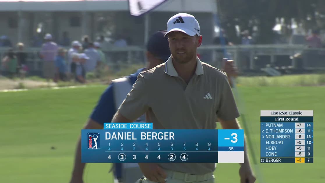 Daniel Berger | Round 1 | 7th hole | Shot 4 | 2025 The RSM Classic