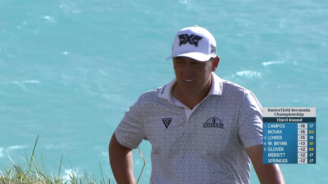 Justin Lower | Round 3 | 16th hole | Shot 1 | 2024 Butterfield Bermuda