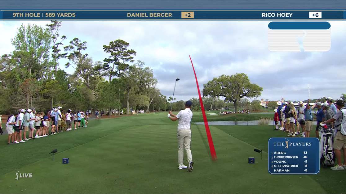 Daniel Berger | Round 4 | 9th hole | Shot 1 | 2026 THE PLAYERS