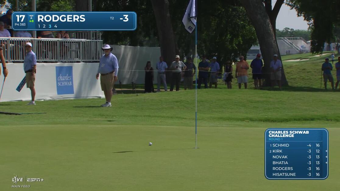 Patrick Rodgers | Round 1 | 17th hole | Shot 3 | 2025 Charles Schwab