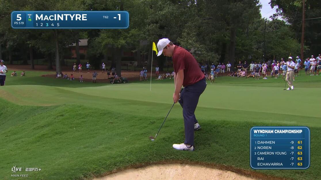 Robert MacIntyre | Round 1 | 5th hole | Shot 3 | 2025 Wyndham