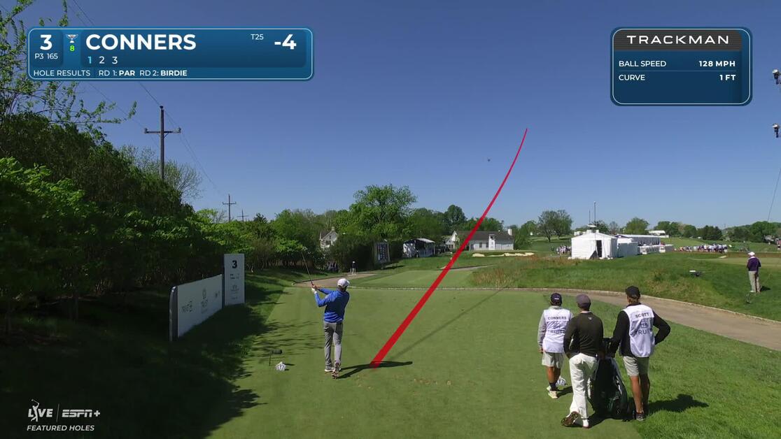 Corey Conners | Round 3 | 3rd hole | Shot 1 | 2025 Truist Championship