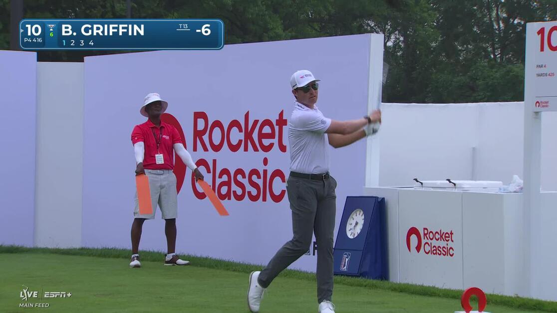 Ben Griffin | Round 2 | 10th hole | Shot 1 | 2025 Rocket Classic