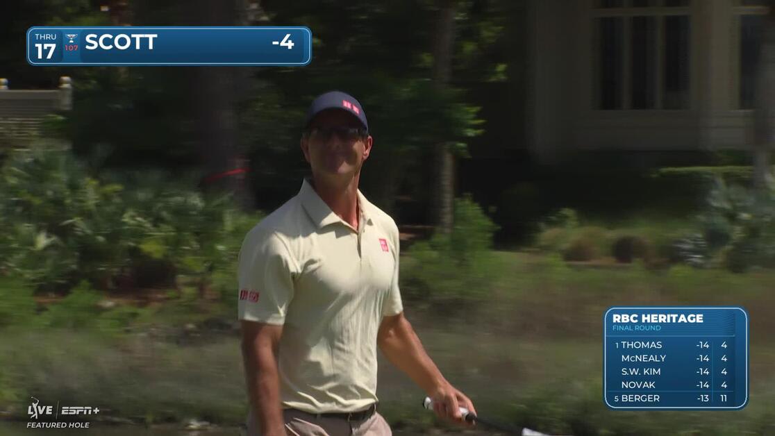 Adam Scott | Round 4 | 17th hole | Shot 3 | 2025 RBC Heritage