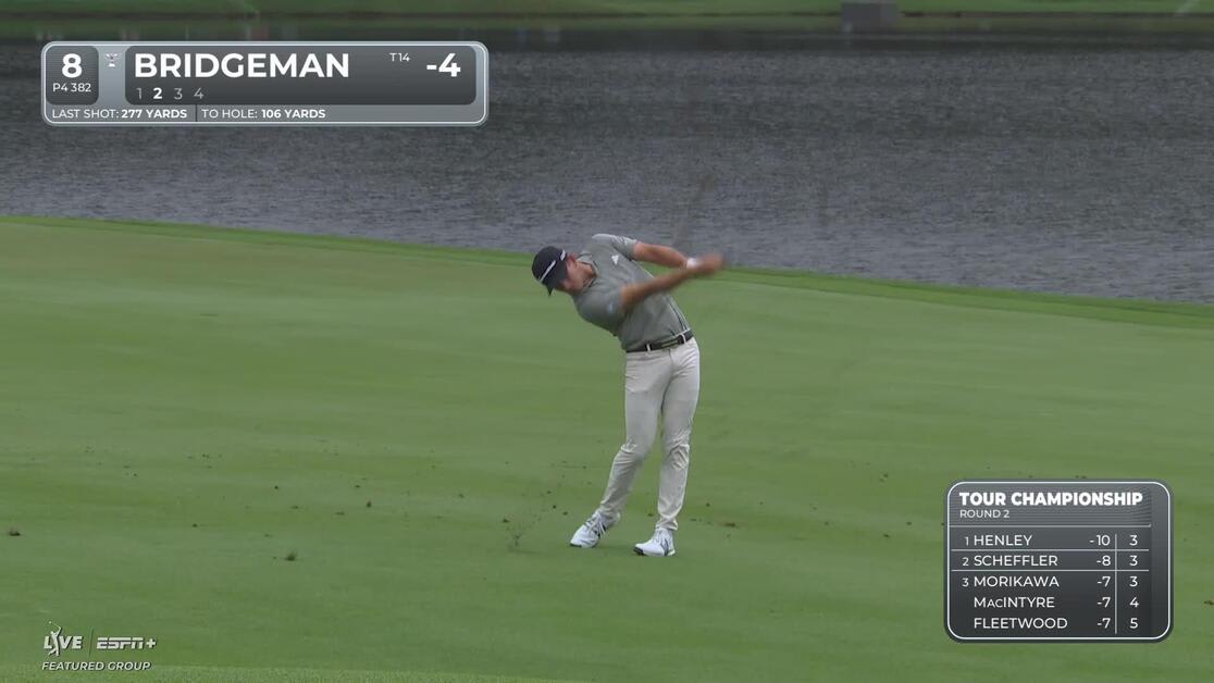 Jacob Bridgeman | Round 2 | 8th hole | Shot 2 | 2025 TOUR Championship