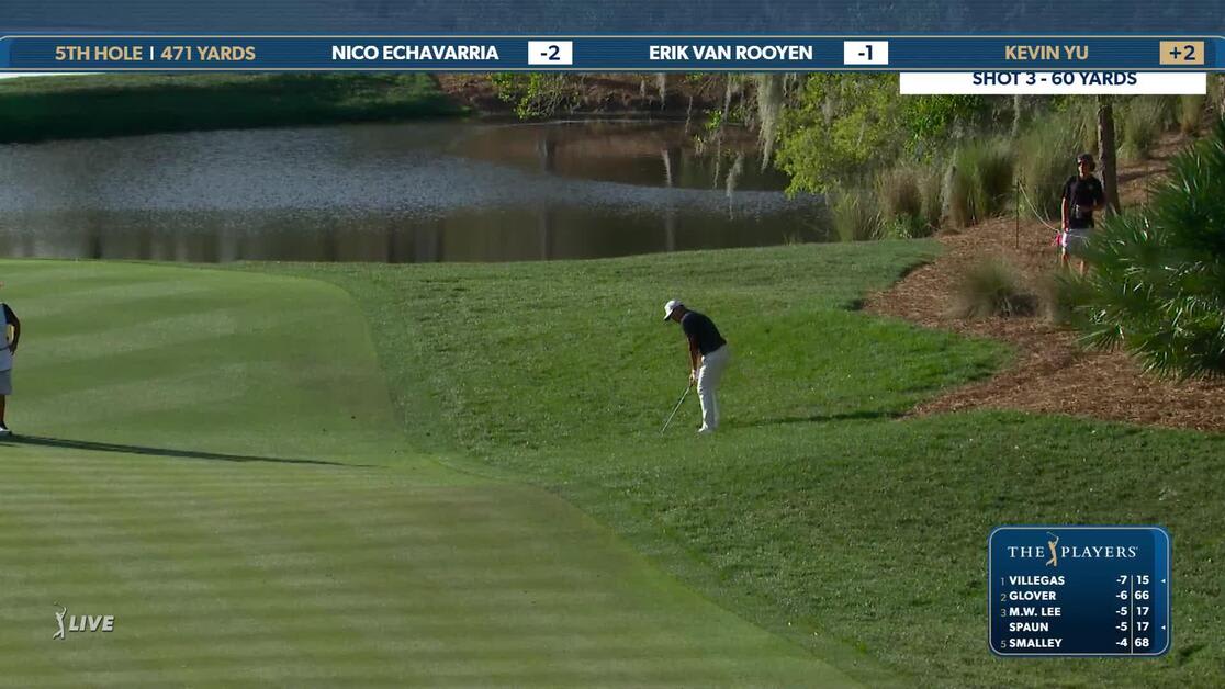 Kevin Yu | Round 1 | 5th hole | Shot 3 | 2025 THE PLAYERS